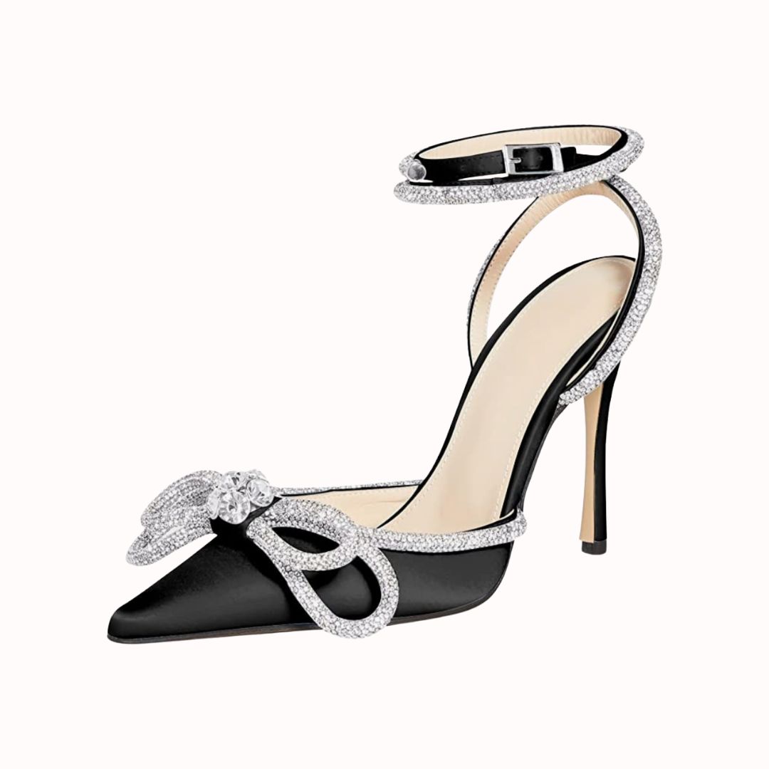 Marilyn | Rhinestone Bow Heels – Stepora